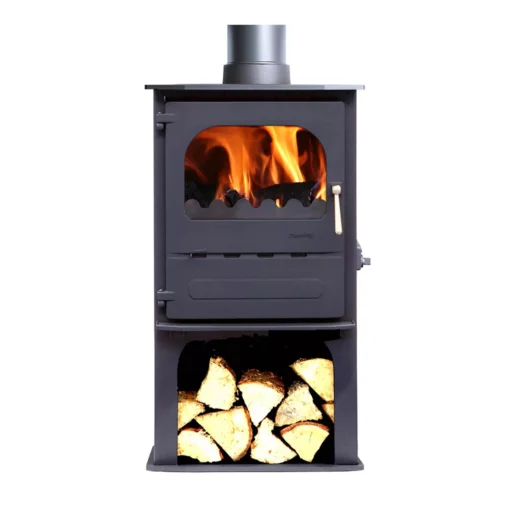 Dunsley Heat Highlander 5 Enviro-Burn Solo Log Store Metallic Black – N ...