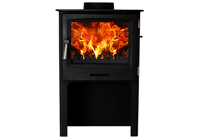 Casttec Stoves Horizon 5kw Wide Log Store Multifuel Stove - N.E. Stoves
